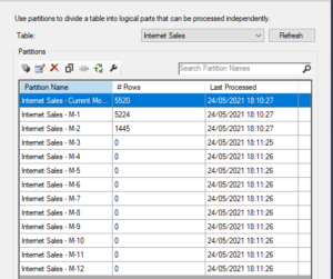 Dynamically partitioning tables in SSAS Tabular model using SQL - Ben's Blog