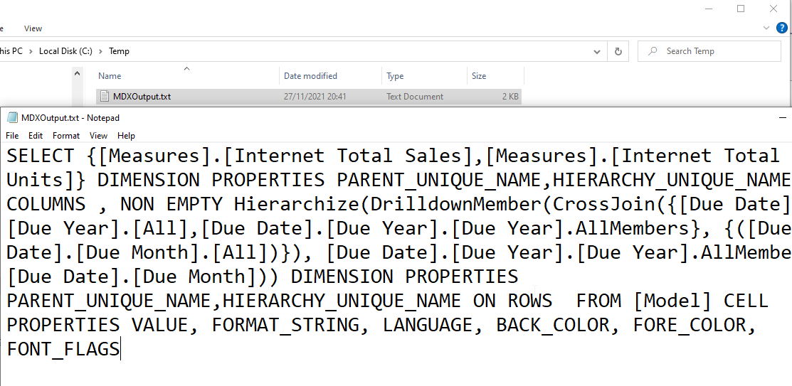 Retrieve the MDX queries generated by Excel - Ben's Blog
